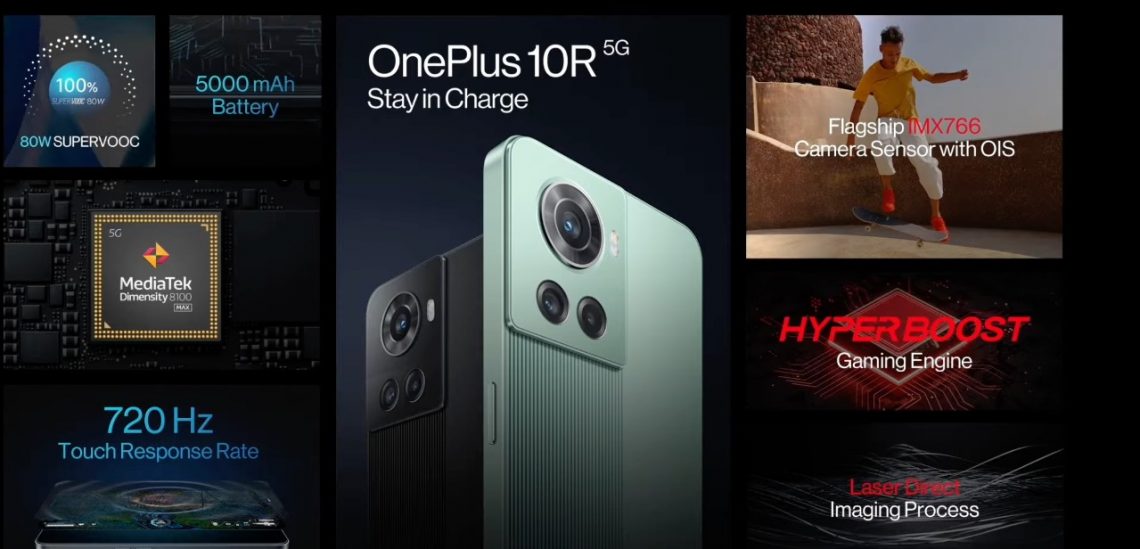 OnePlus 10R With 6.7-inch FHD+ Display, Dimensity 8100-Max Processor ...